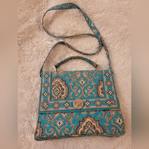Vera Bradley | Bags | Vera Bradley Totally Turquoise Julia Convertible ...